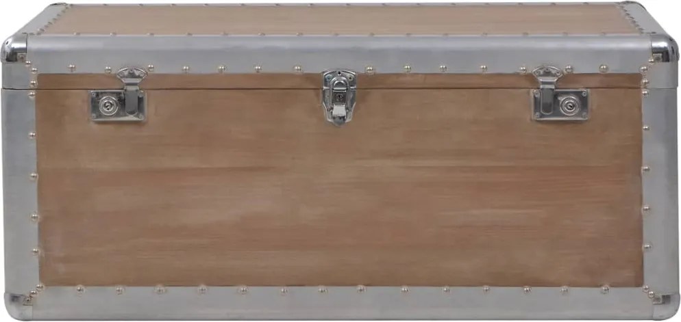 Úložný box z masivního jedlového dřeva 91 x 52 x 40 cm hnědý 246124