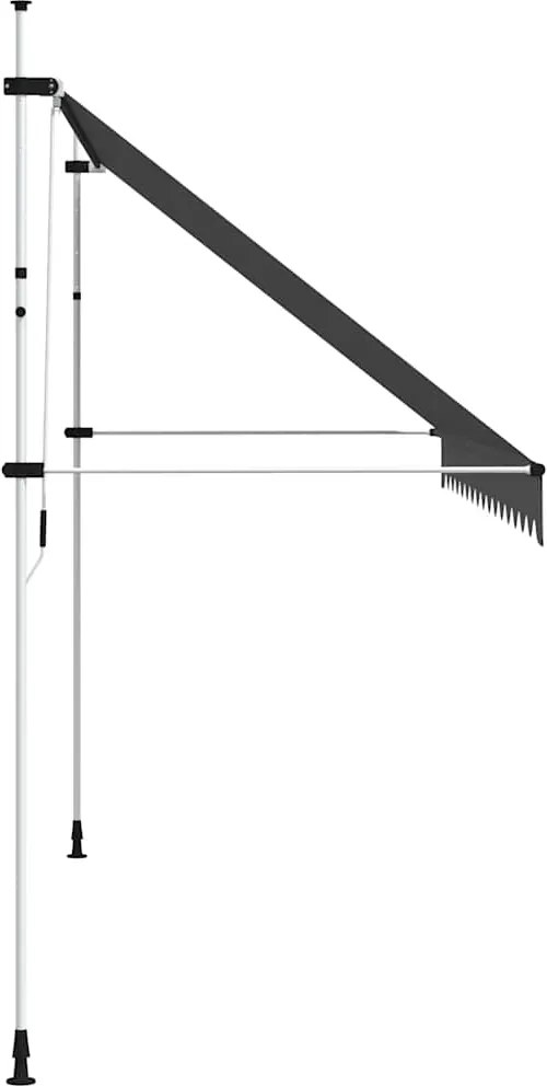 Ručně zatahovací markýza 400 cm antracitová 143692