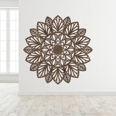 Dřevěná mandala na zeď. Dekorace z přírody Lotus I SENTOP HDF0255