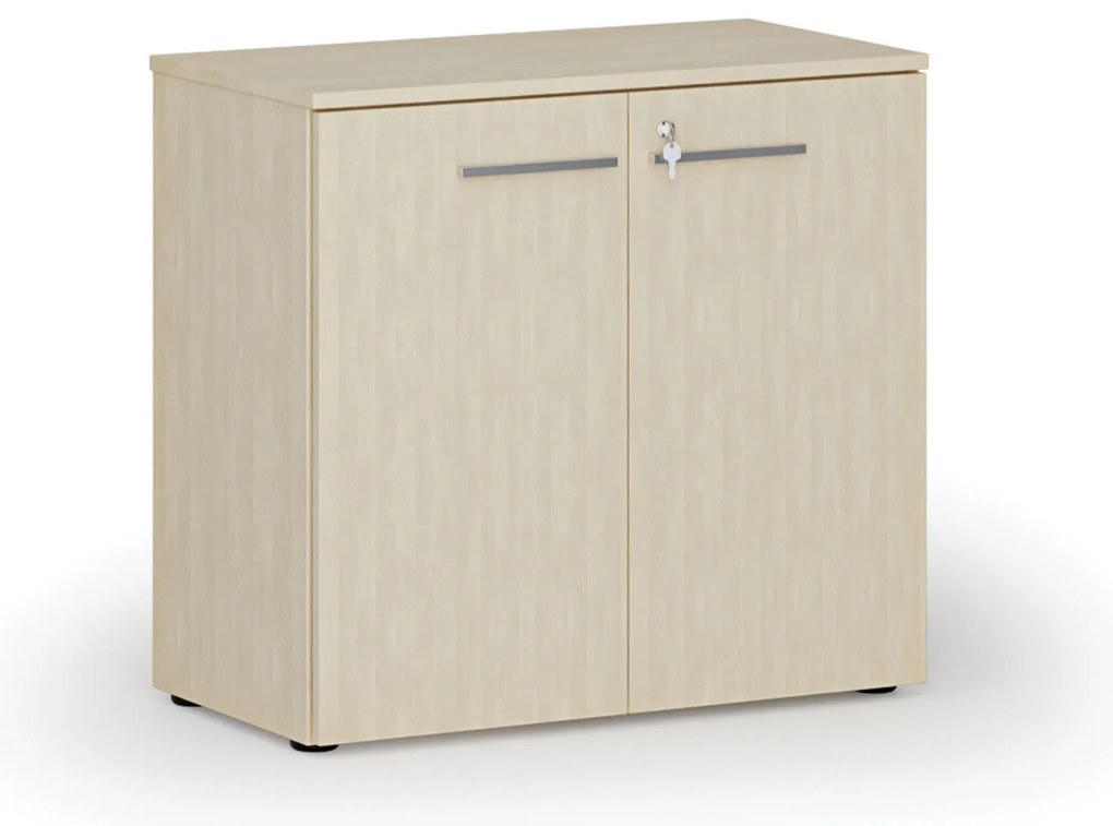 Kancelářská skříň s dveřmi PRIMO WOOD, 800 x 420 x 740 mm, bříza