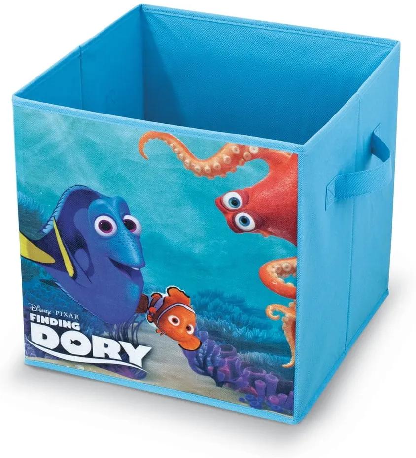 Modrý úložný box na hračky Domopak Finding Dory, délka 32 cm