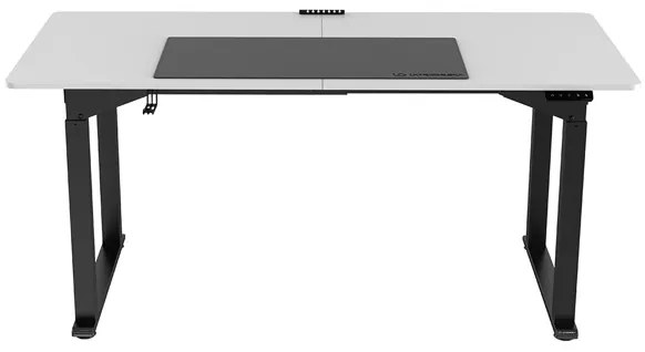 Elektricky výškově nastavitelný stůl UPLIFT — 160 cm, bílá / černá