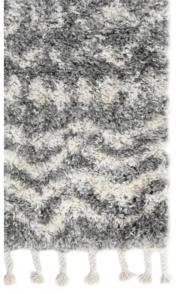 Kusový koberec shaggy Alsea tmavě šedý 2 120x170cm