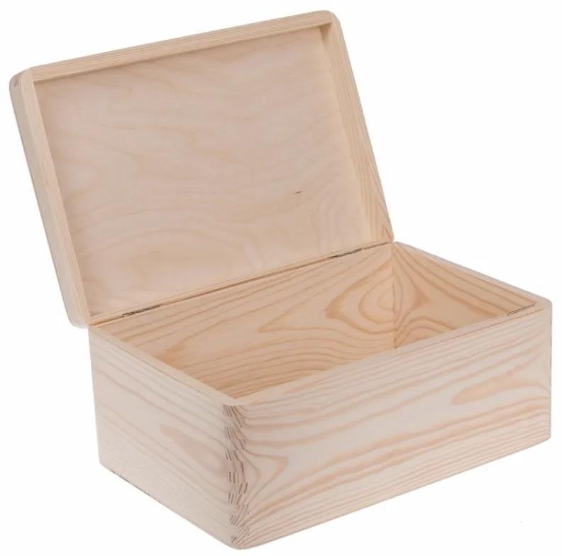 Dřevěná krabička - přírodní 30x20x14 cm