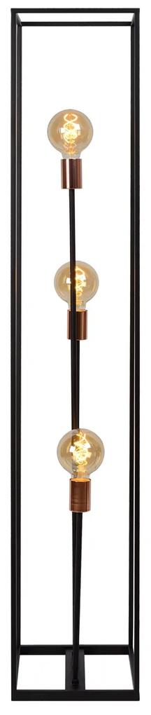 Lucide 08724/03/30 stojací lampa Arthur, černá, 3xE27, 140cm