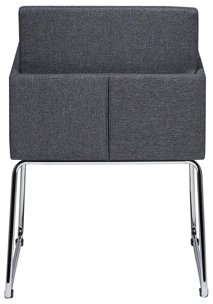 Sada dvou tmavě šedých jídelních židlí GOMEZ Beliani