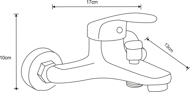 Mexen Erica, vanová baterie, chromová, 746430-00