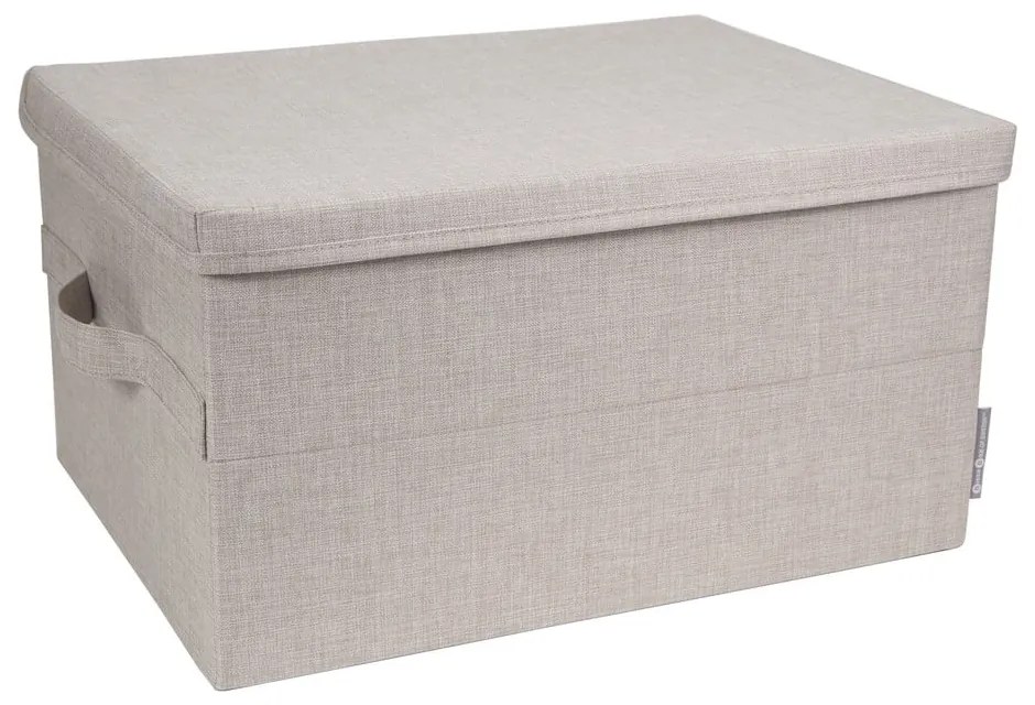 Béžový látkový úložný box s víkem 45x34x25 cm Soft Storage – Bigso