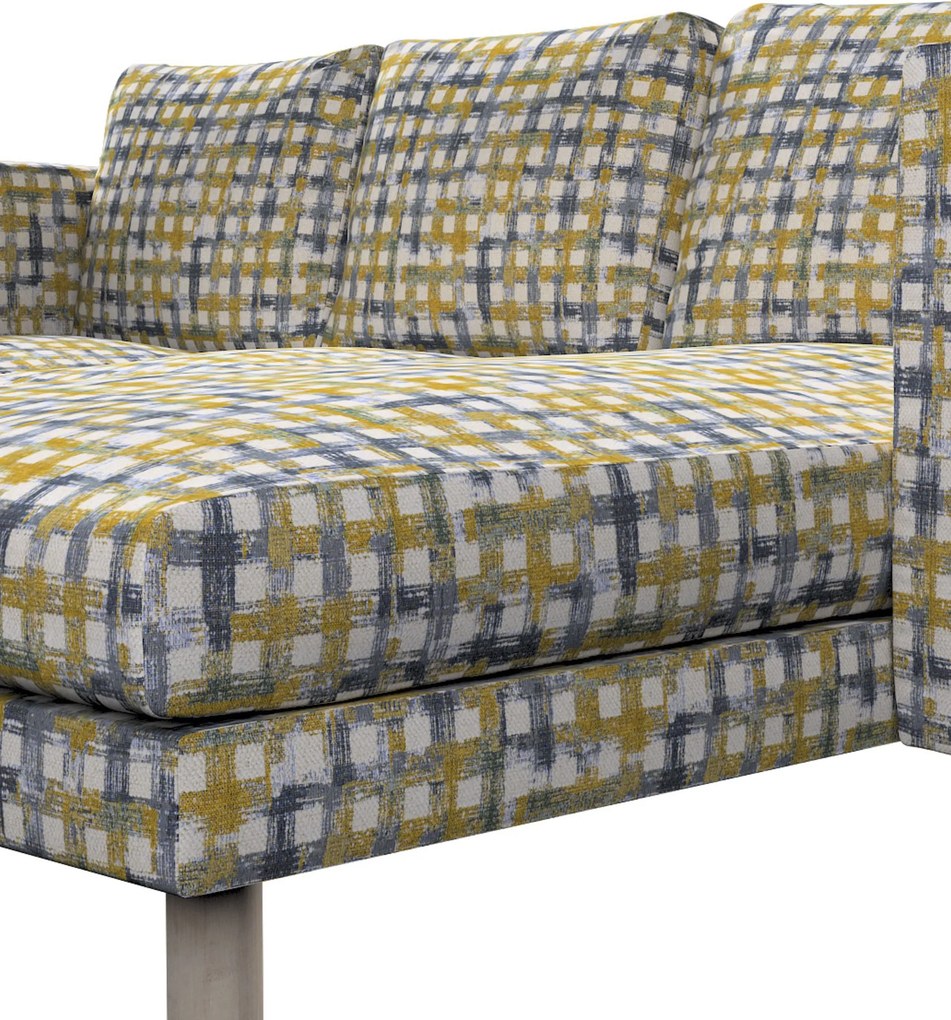 Potah na pohovku IKEA Norsborg 3-místná se šezlongem barva modrá látka pletený vzor, vzorované