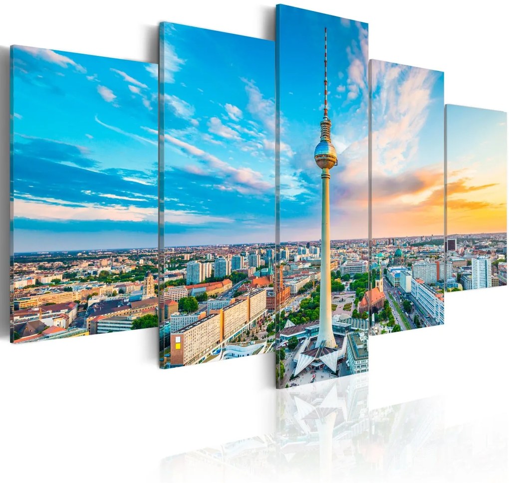 Obraz Vyhlídková věž v Berlíně + háčky a hřebíčky ZDARMA Velikost (šířka x výška): 220x110 cm