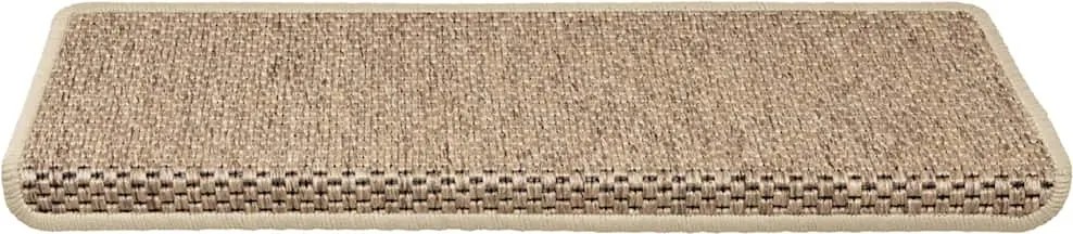 Samolepící nášlapy na schody vzhled sisal 15 ks 65x21x4 cm 326891