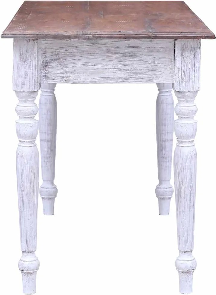 Psací stůl se zásuvkami bílý 117 x 57 x 75 cm recyklované dřevo 283908