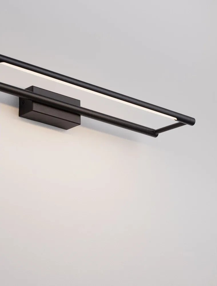 Matně černé ocelové LED nástěnné svítidlo s ohybatelnou konstrukcí Olas – Nova Luce