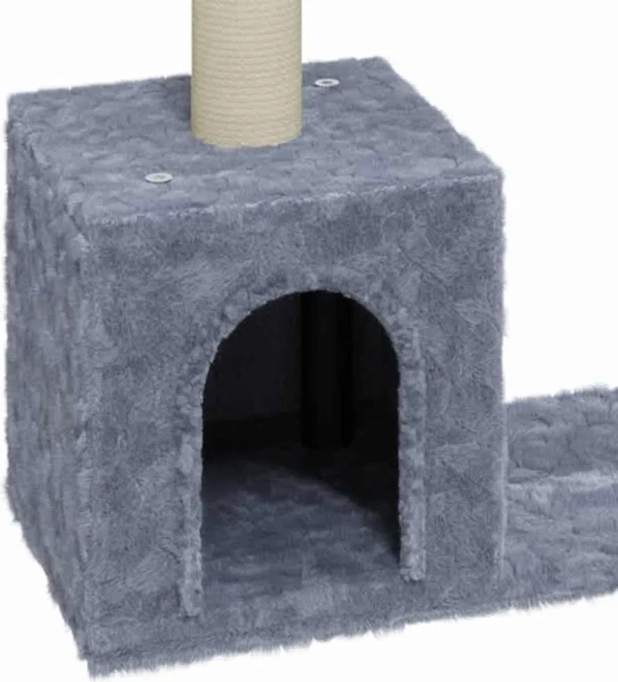 Škrabadlo pro kočky se sisalovými sloupky světle šedé 60 cm 171431