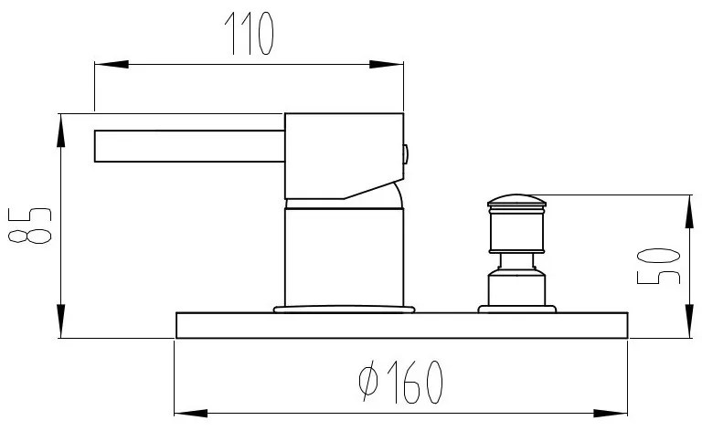 Vanová baterie MEXEN LUA grafitová