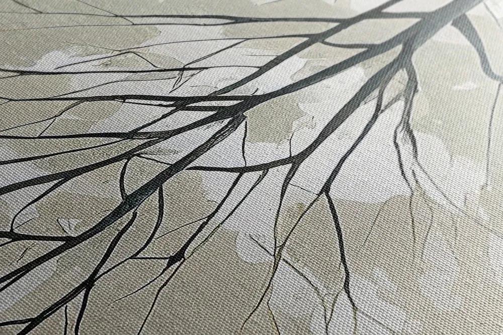 Obraz strom v minimalistickém provedení - 60x120