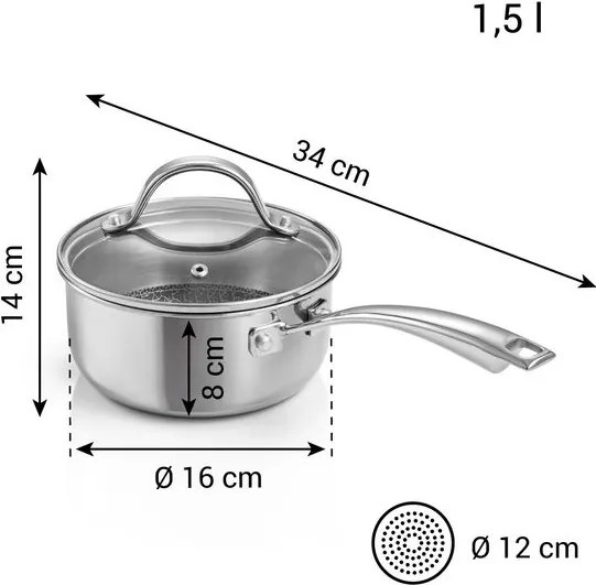 TESCOMA Rendlík SteelCRAFT s poklicí ø 16 cm, 1,5 l