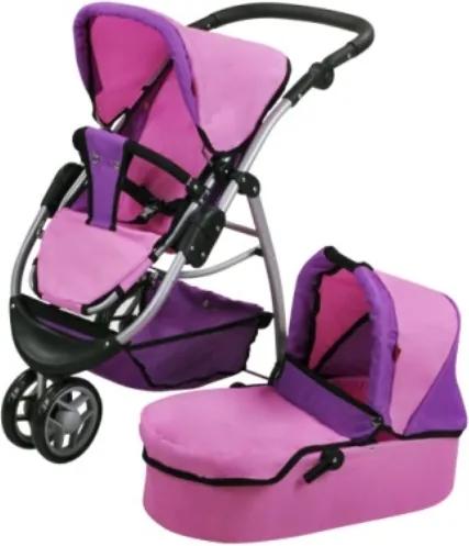 KNORRTOYS Kombinovaný kočárek pro panenky CICO Pink purple