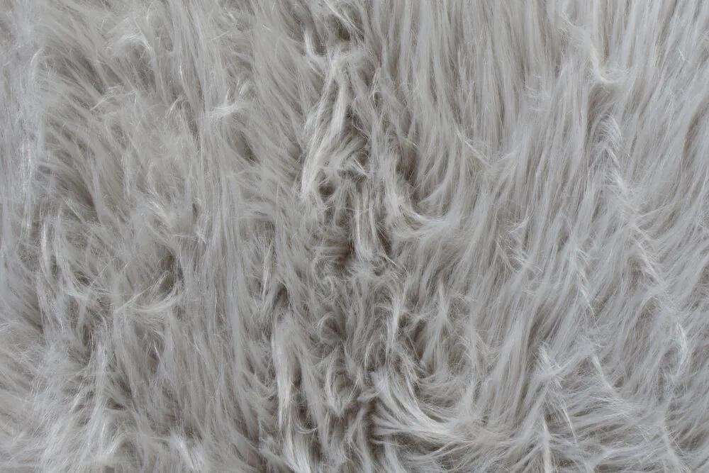 Flair Rugs koberce Kusový koberec Faux Fur Sheepskin Grey - 60x90 tvar kožešiny cm