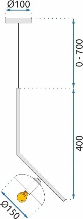Toolight Toolight, závěsné svítidlo 1xG9 APP1086-1CP, zlatá-šedá, OSW-00682