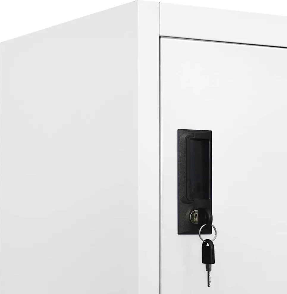 Uzamykatelná skříň bílá 90 x 40 x 180 cm ocel 339820