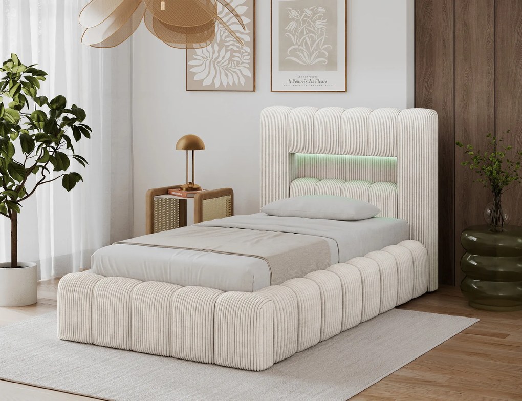 Postel Lamica 90x200 + Kovový rám/plynový výtah/kontejner