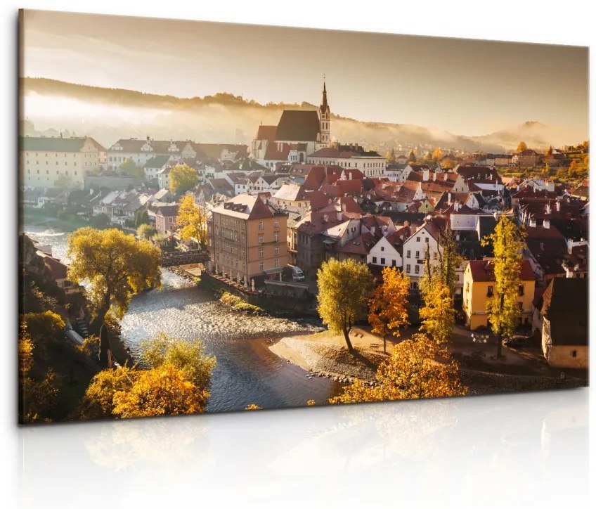 Obraz zámek s panoramou Český Krumlov