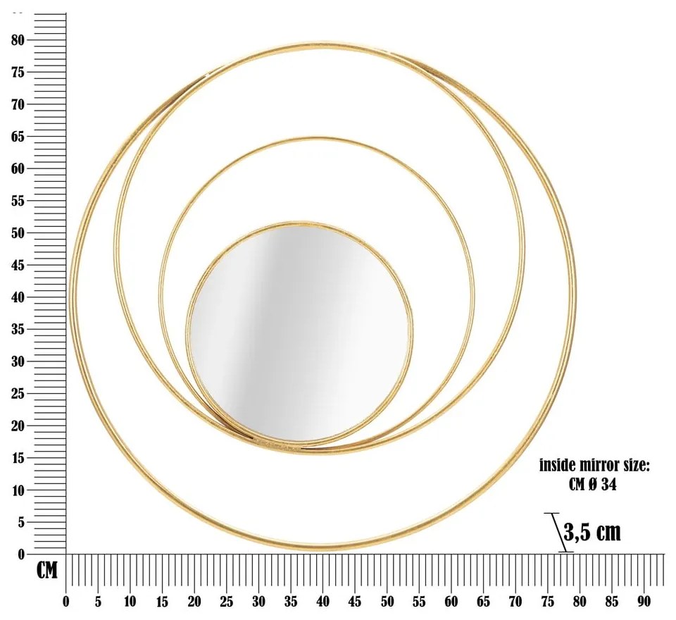 Nástěnné zrcadlo ø 80 cm Arc – Mauro Ferretti