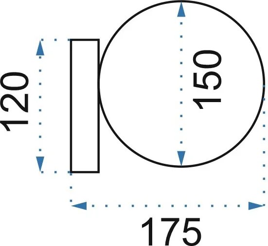 Toolight Toolight, nástěnná lampa 1xE27 APP1009-1W, zlatá, OSW-05550