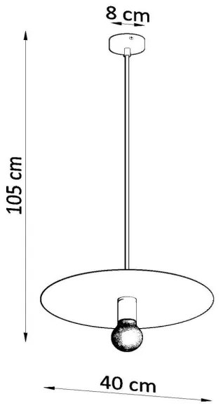 Sollux SL.0853 - Lustr na lanku FLAVIO 1xE27/60W/230V černá