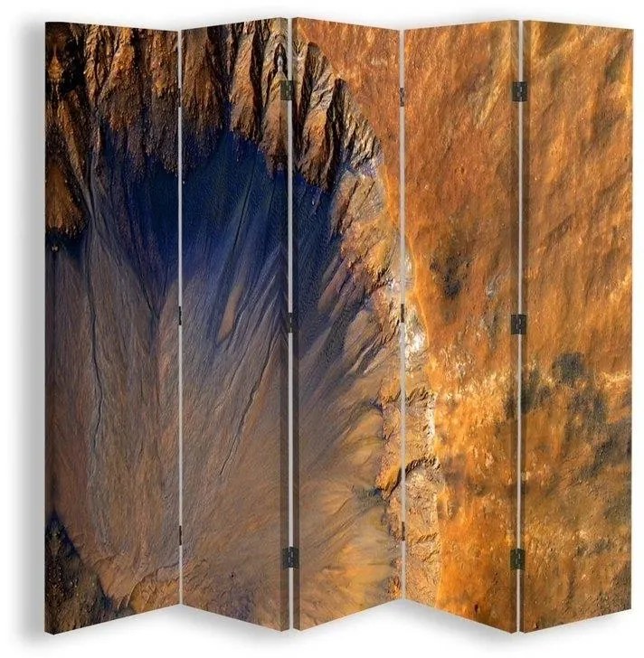 Ozdobný paraván Abstrakce kamene - 180x170 cm, pětidílný, klasický paraván
