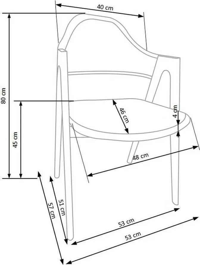 Jídelní židle Vilma, bílá / dub medový