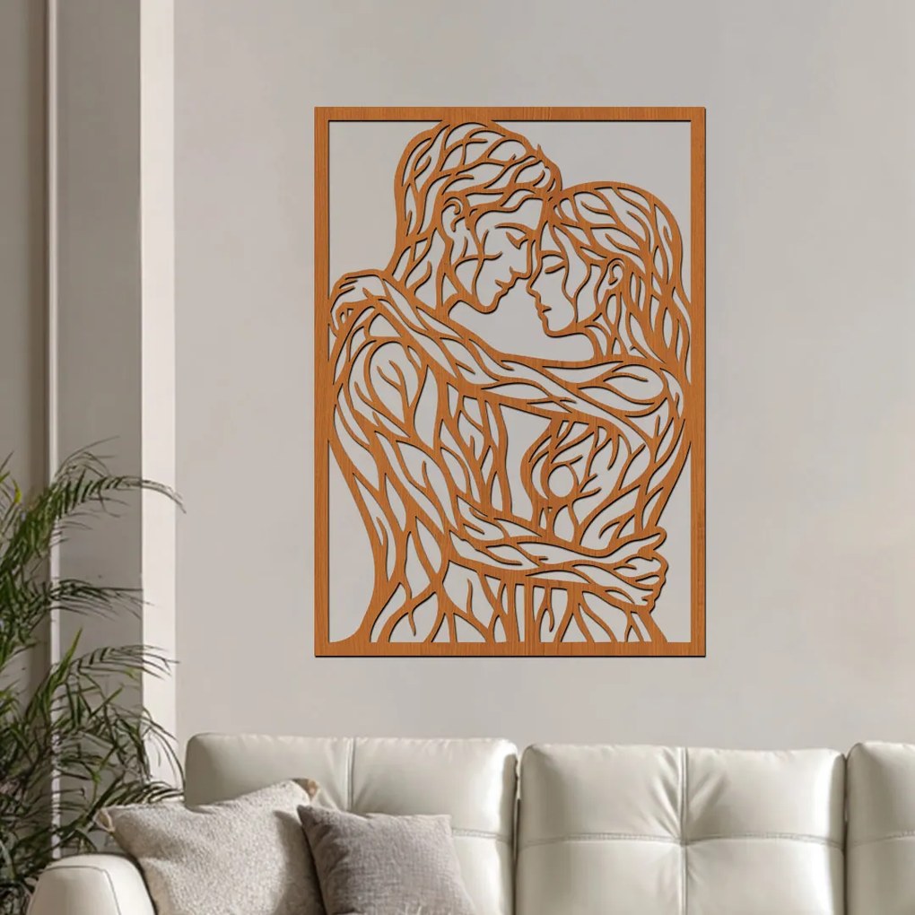 dřevo života Dřevěný obraz MY Zvolte rozměr (cm): 43x60, Zvolte barvu dekoru: Černá