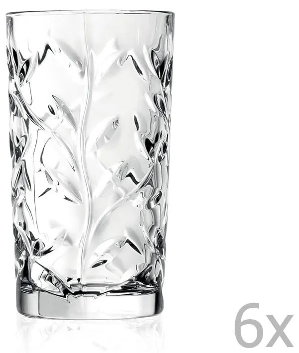Sada 6 křišťálových sklenic RCR Cristalleria Italiana Abelie, 360 ml