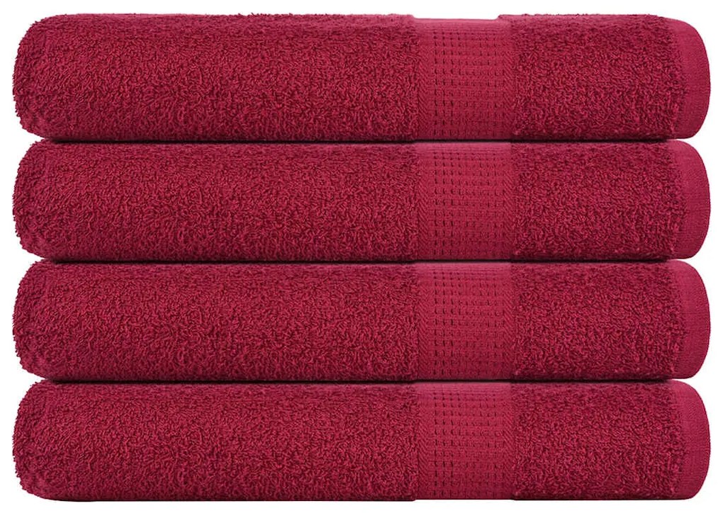 Ručníky FROGN 4 ks bordó 100x200 cm 360 g/m² 136747