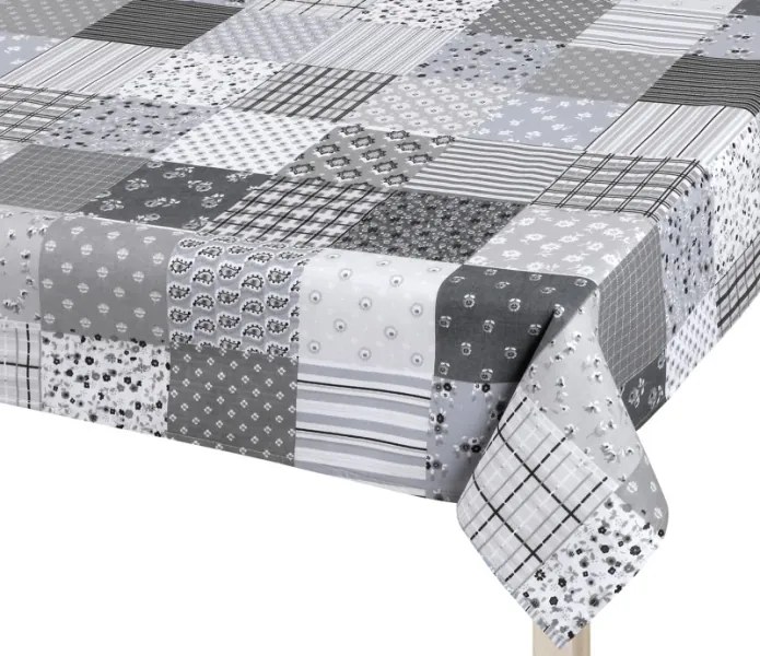 Bellatex Ubrus ADÉLA Patchwork šedá rozměr 120x140 cm
