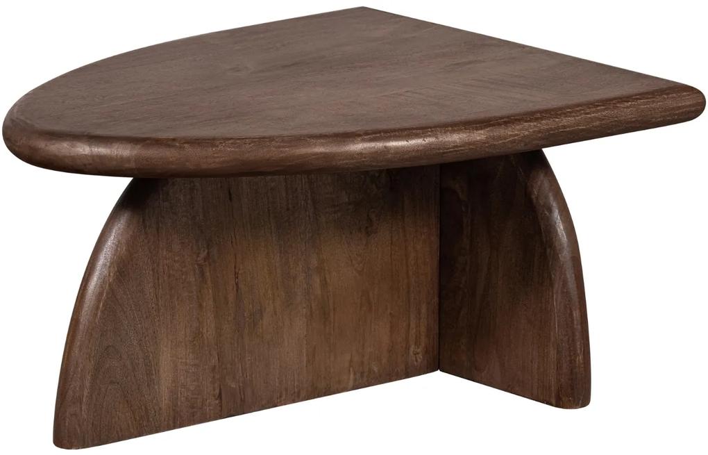 OnaDnes -20% Hoorns Hnědý dřevěný odkládací stolek Manas 60 x 50 cm