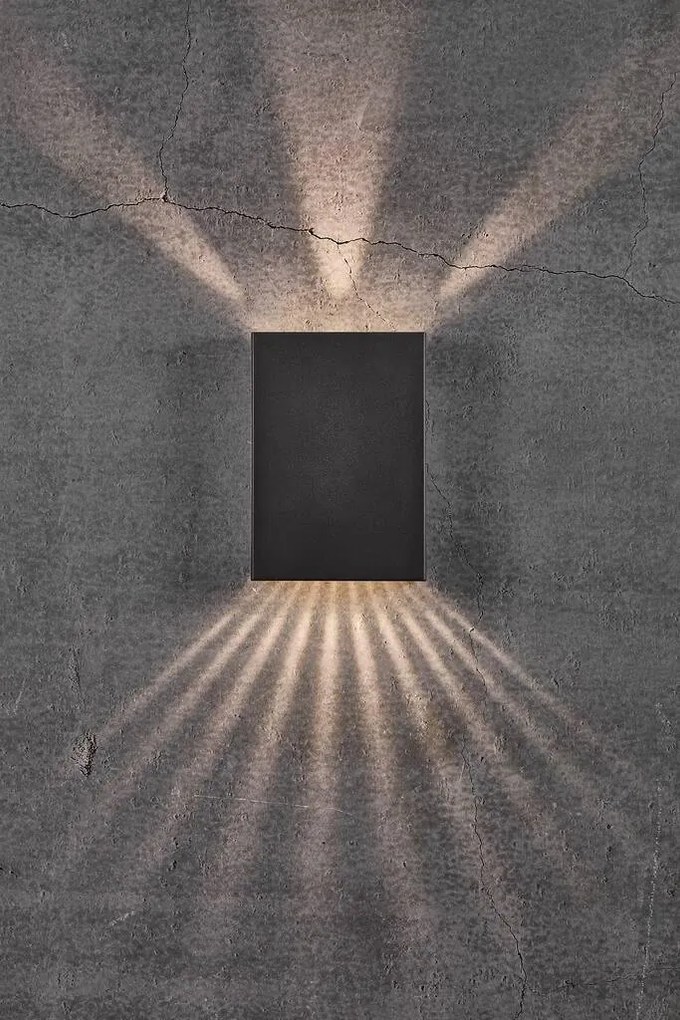 NOR 2019051003 Venkovní nástěnné svítidlo Fold 15 2x3,5W LED černá čirá - NORDLUX