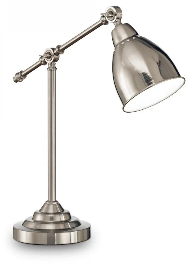 Ideal Lux 012209 stolní lampička Newton Nickel 1x60W|E27