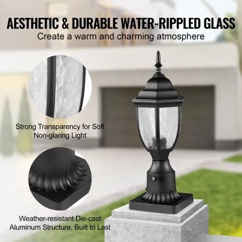 2 PC Soumrak do úsvitu Svítidlo na sloup venkovní lampy 390 mm Držák na sloup
