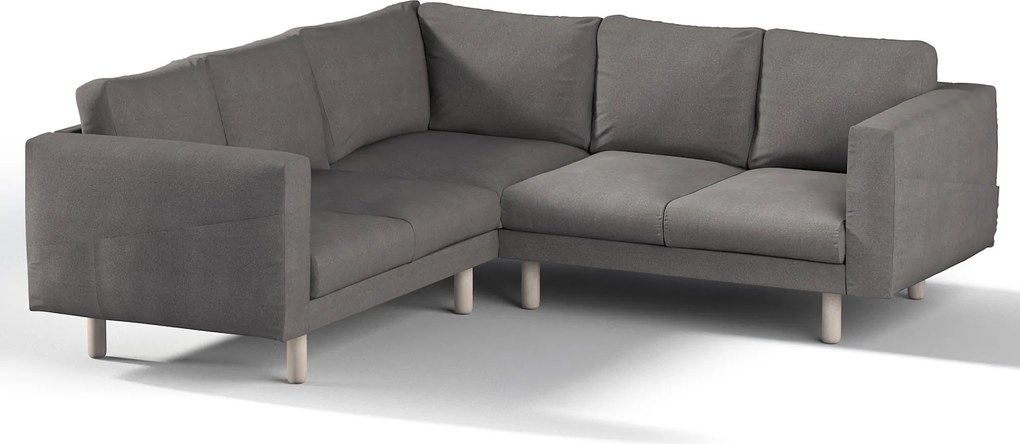 Potah na pohovku IKEA Norsborg rohová 4-místná barva šedá látka pletený vzor