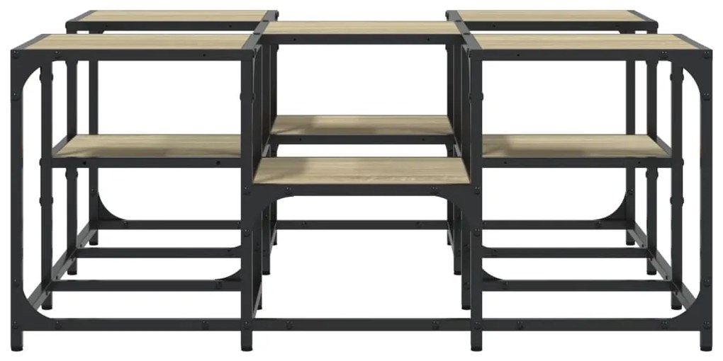 Konferenční stolek dub sonoma 91 x 91 x 40 cm kompozitní dřevo - Default Title
