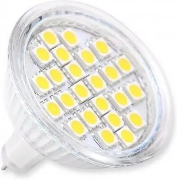 LED žárovka GTV LD-SZ2416-64 24 SMD 5050 MR16 4,5W DC12V 6400K