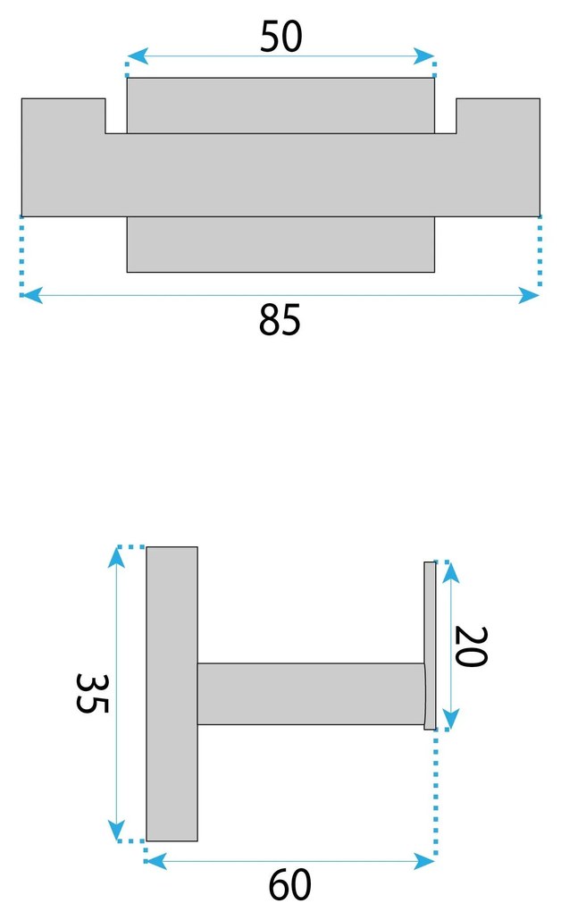 Rea Oste, 2-háček na ručník, chromová, REA-88026