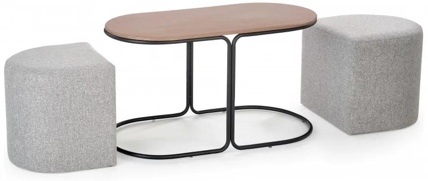 Set konferenční stolek a taburety PAMPA Halmar