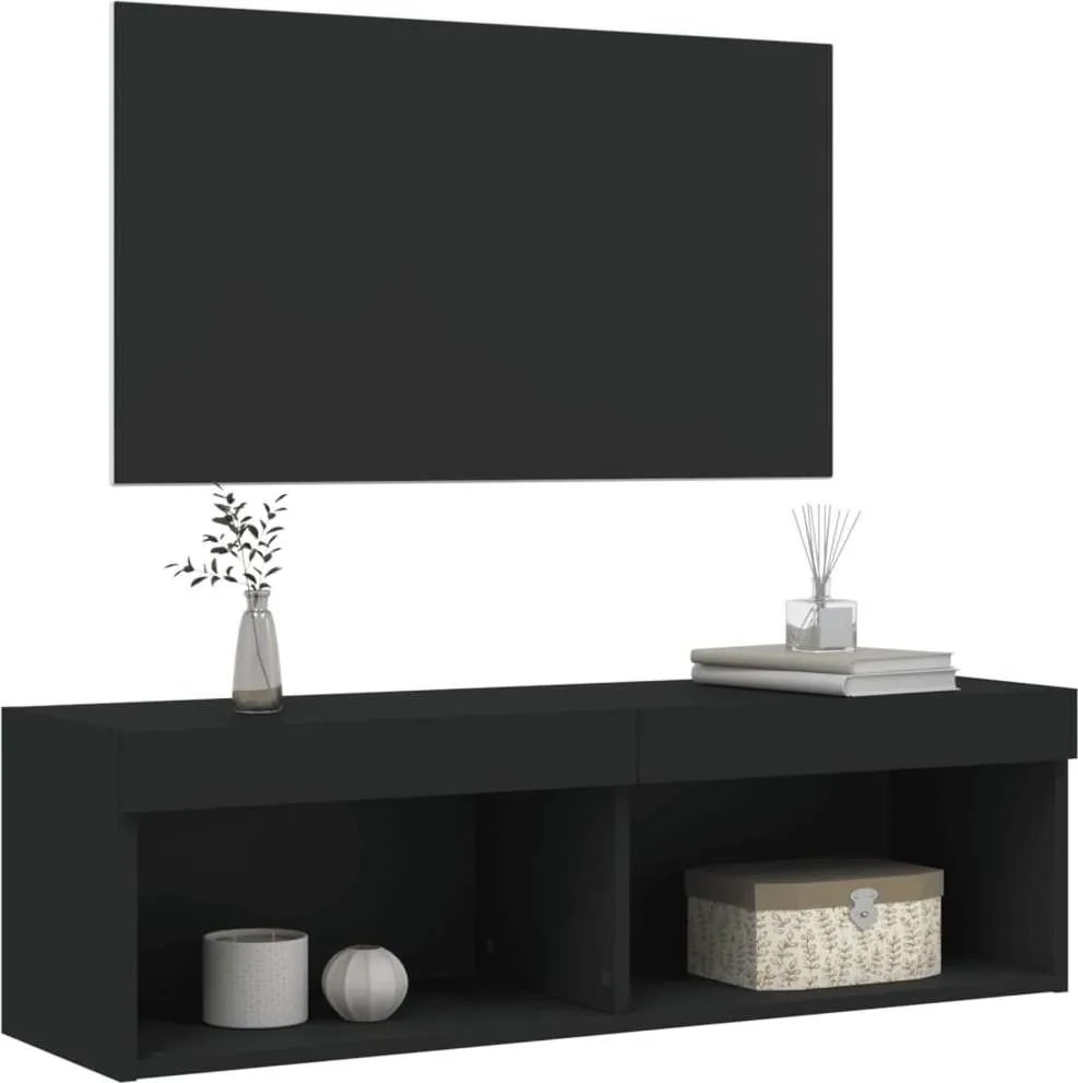 vidaXL TV skříňka s LED osvětlením 100 x 30 x 30 cm [837157] Barva: Bílá