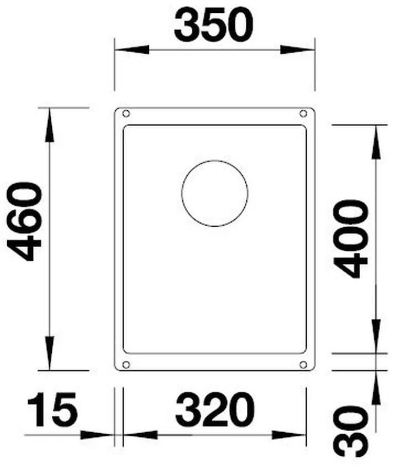 BLANCO SUBLINE 320-U InFino Silgranit šedá skála bez táhla 523407