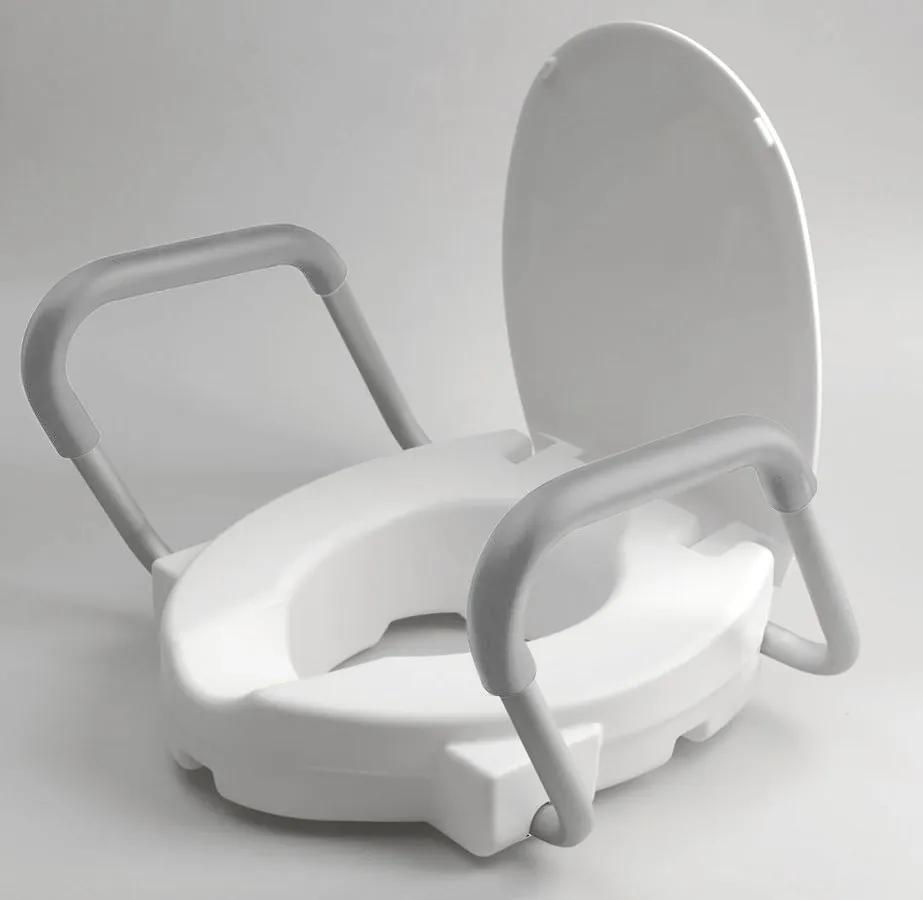 Ridder WC sedátko zvýšené 10cm, s madly, bílá
