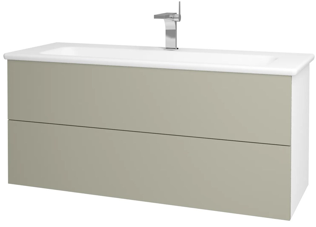 Dřevojas Koupelnová skříň VARIANTE SZZ2 120 (umyvadlo Euphoria) Varianta: N01 Bílá lesk / N08 Cosmo