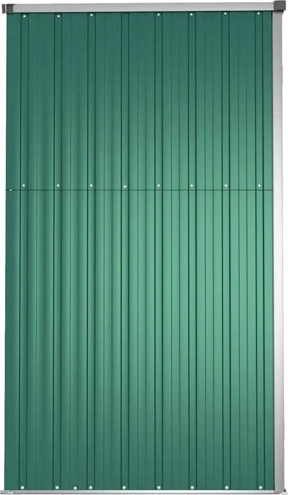 Zahradní kůlna na nářadí zelená 225x89x161 cm pozinkovaná ocel 316213